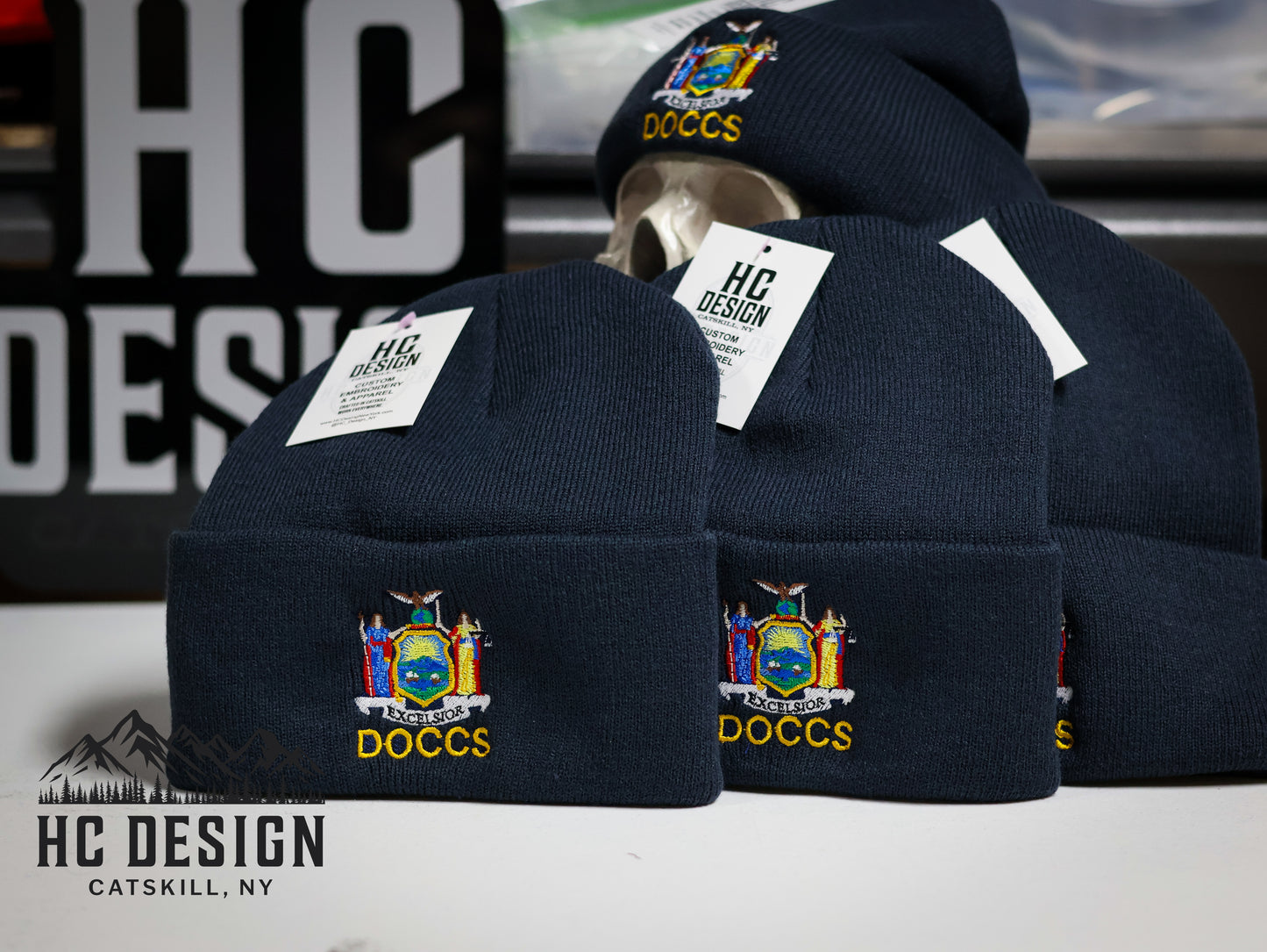 Embroidered DOCS/DOCCS Beanie NO FLEECE LINING – HC Design New York